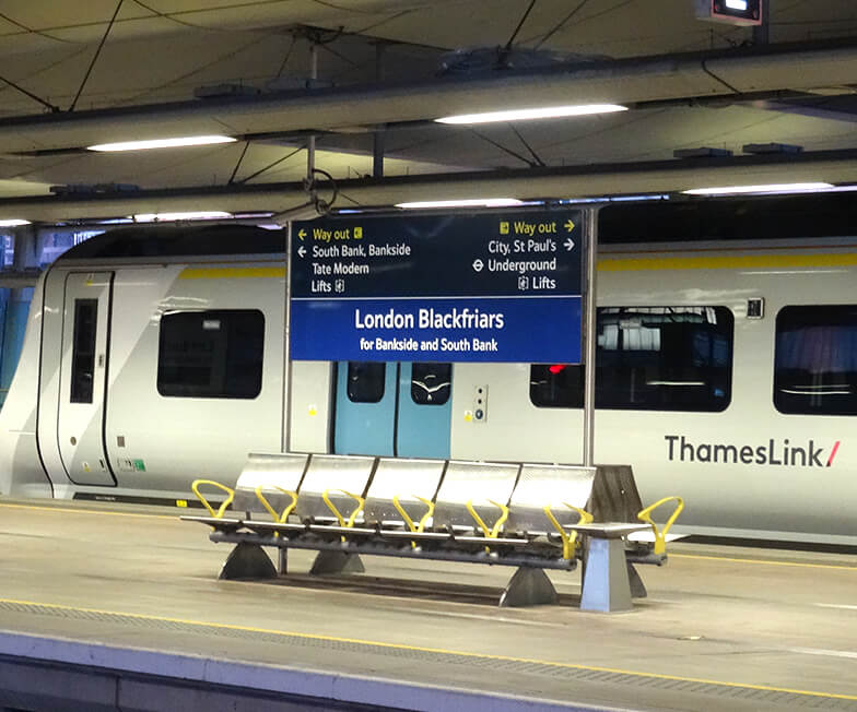 Thameslink Station Wayfinding Signage - Trueform Engineering