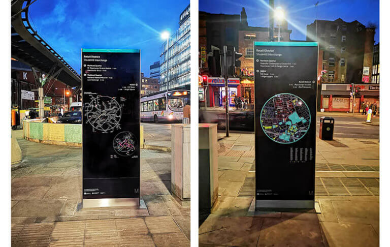 Manchester TfGM Wayfinding Totem - Trueform Manufacturing ...
